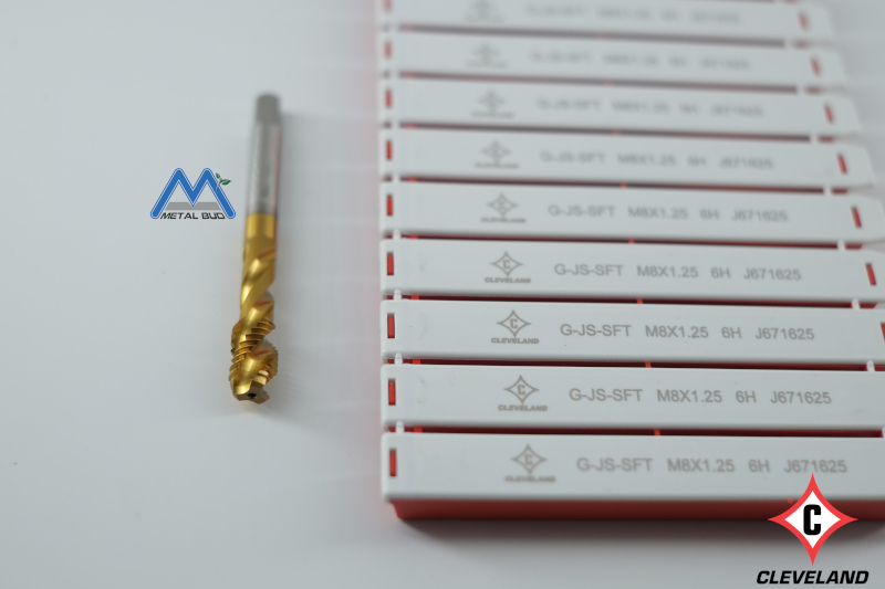 Taro M8x1.25 xoắn, phủ TiN - Cleveland Việt Nam